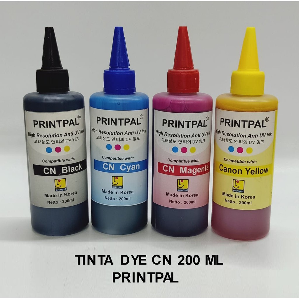 Jual Tinta Dye CN merk PRINTPAL 200 ML (B,C,M,Y) | Shopee Indonesia