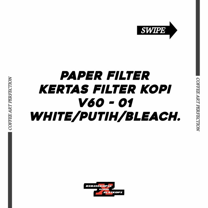 Jual Paper Filter / Kertas Filter Kopi V60 - 01 White/Putih/Bleach ...