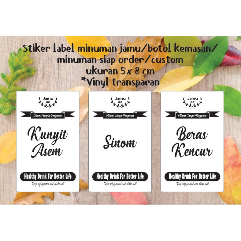 Jual Stiker label minuman jamu, botol kemasan minuman siap order ...