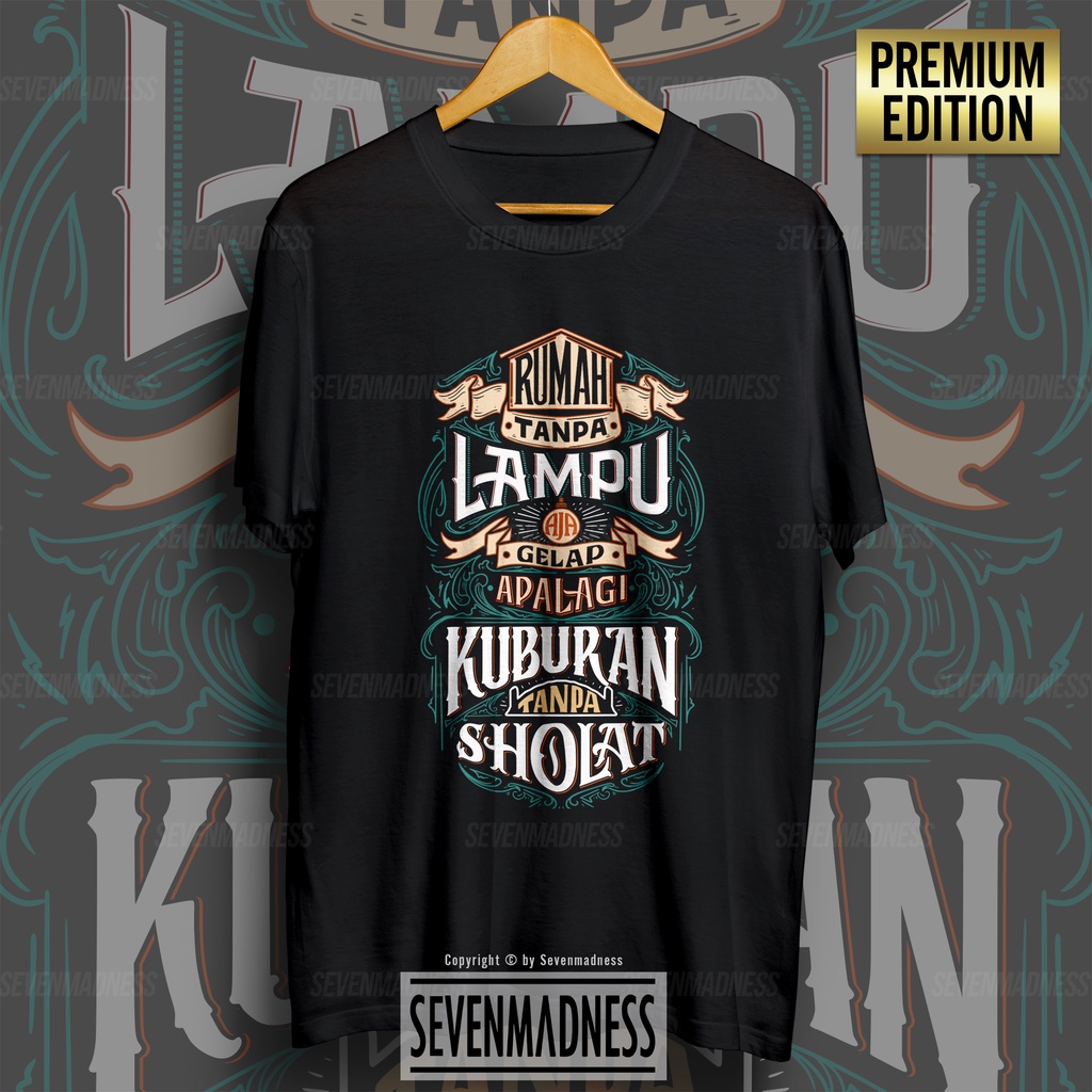 Jual Kaos Dakwah Islami Pria 24s - Kuburan Tanpa Sholat - T-Shirt ...