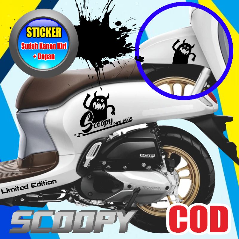 Jual STRIPING STIKER STICKER CUTTING NAMA SCOOPY STIKER MOTOR KEREN ...