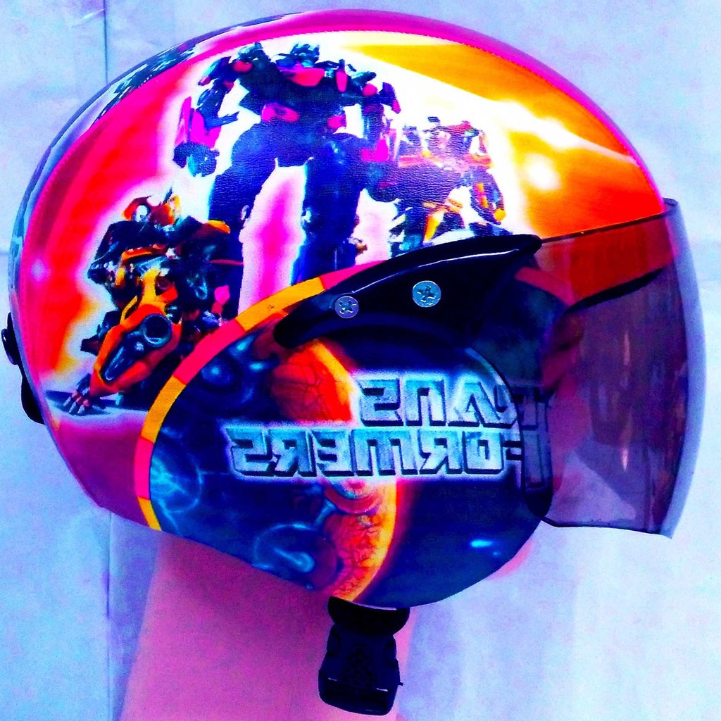 Jual Helm Anak Full Face Robot Mobil Transformer Untuk Usia 2-7 Tahun ...