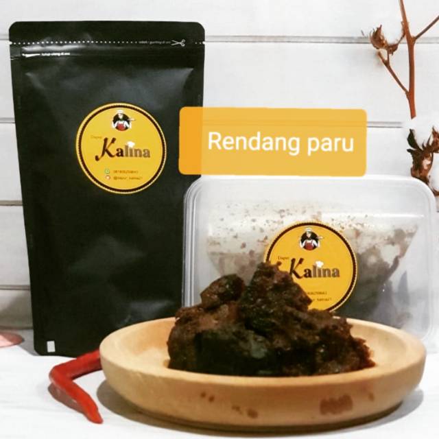 Jual Rendang Paru Padang Dapur Kalina - 250gr | Shopee Indonesia