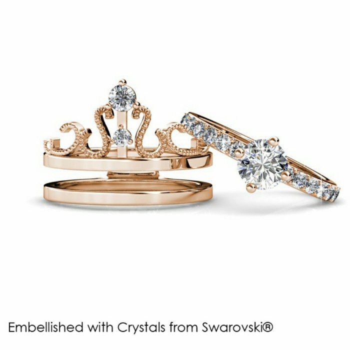 Jual Original Cincin Crystal Swarovski - Royalty Ring (2 in 1 Style) | Shopee Indonesia