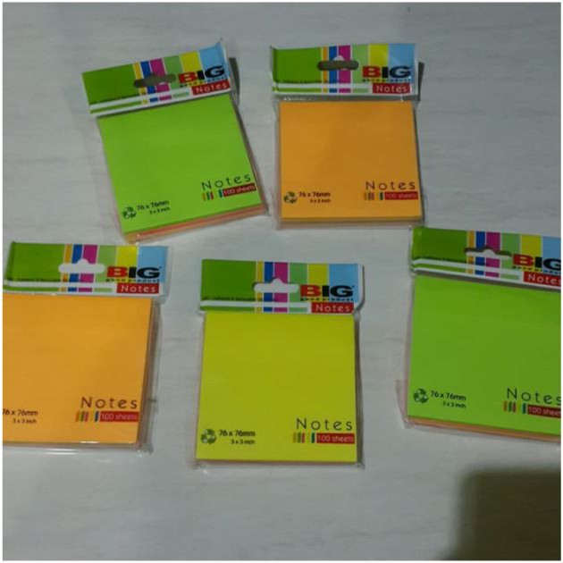 Jual Sticky Notes BIG 76 x 76mm 100 Sheets (Tumpuk) | Shopee Indonesia