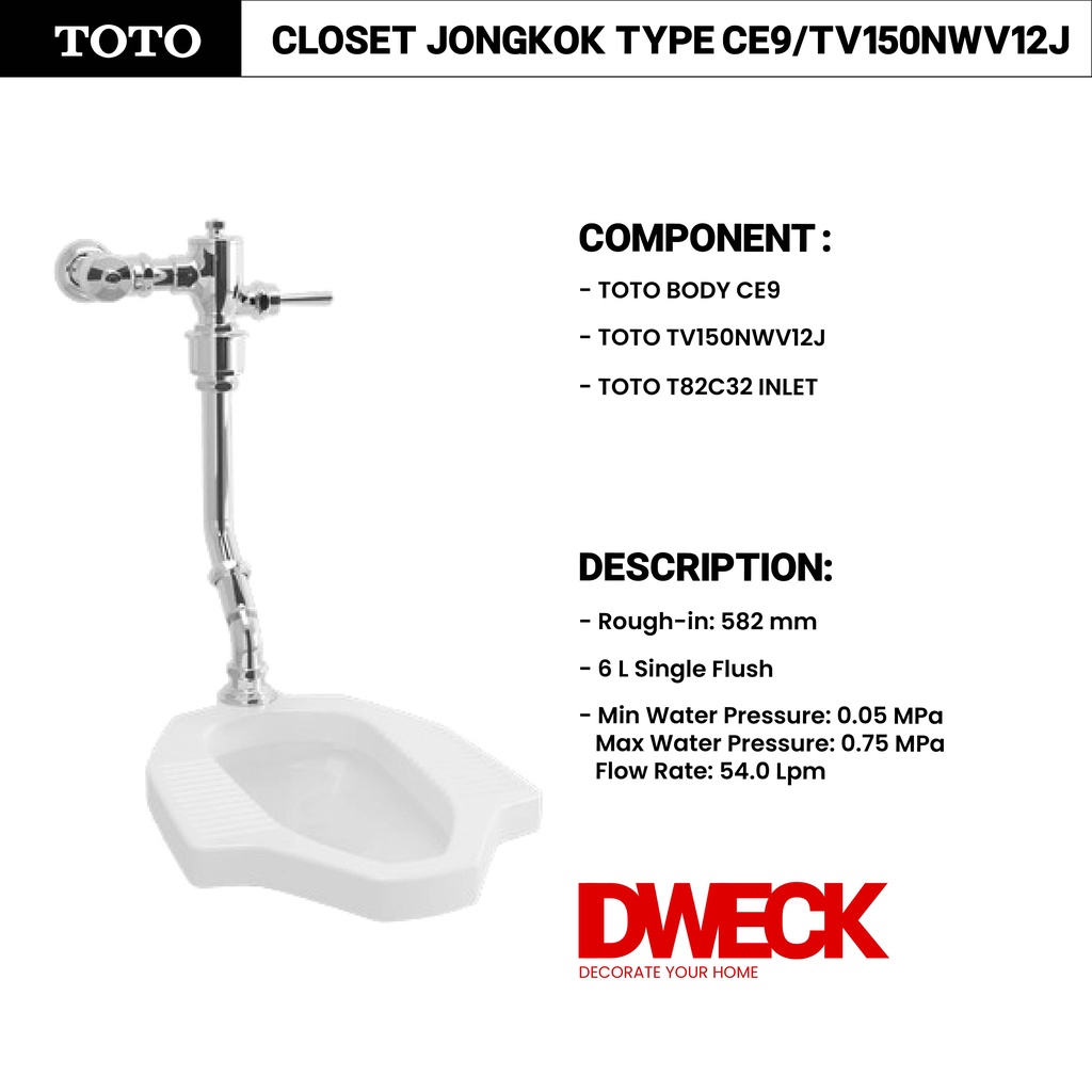 Jual Closet Jongkok TOTO CE9 Original / Closet Jongkok Toto | Shopee Indonesia
