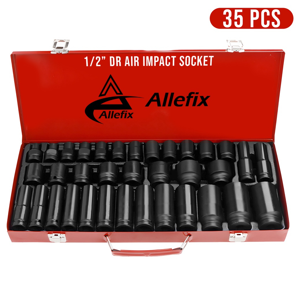 Jual Allefix Mata Socket Extention Impact Socket 35 pcs 1/2 Inch- 6571 ...