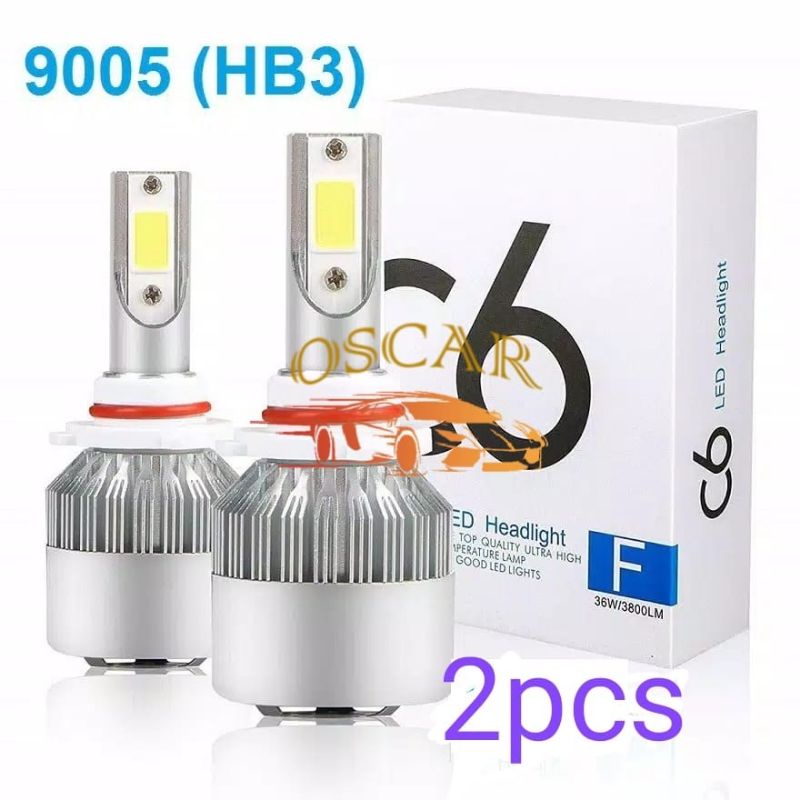Jual Lampu Utama Mobil LED Headlight C6 SILVER H1 H3 H4 H7 H11 HB3 HB4 9005 9006 H8 36Watt 36 ...
