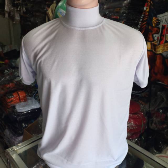 Jual Kaos oblong putih kerah tinggi lengan pendek / kaos putih kerah ... Jual Kaos oblong putih kerah tinggi lengan pendek / kaos putih kerah ...