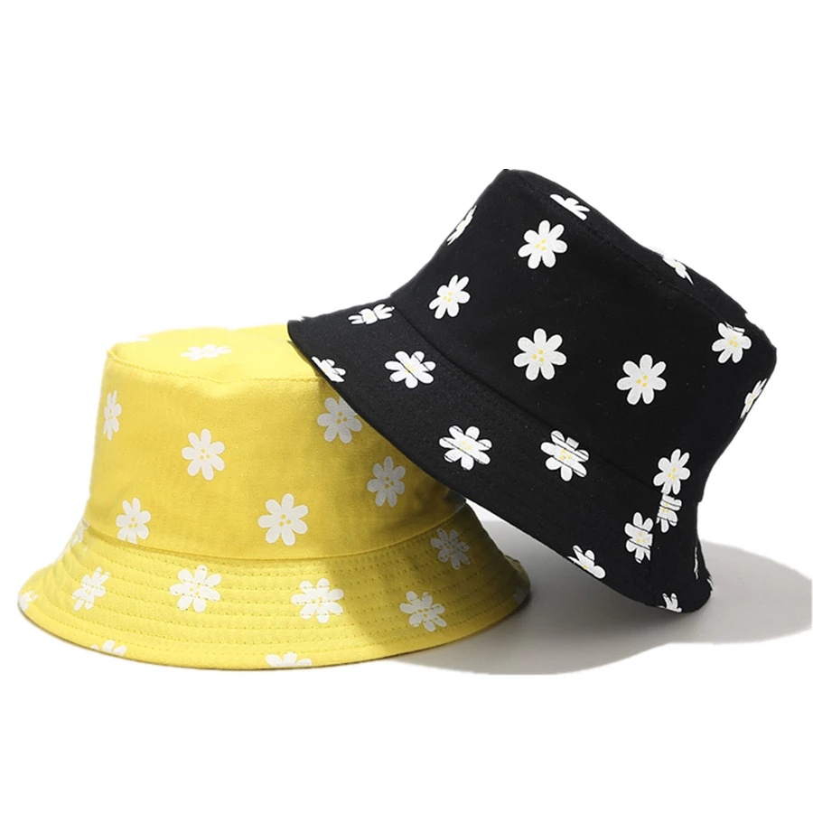 Jual Topi Bucket Dewasa dan anak Sablon Bunga daisy 1 sisi D003 Daisy ...