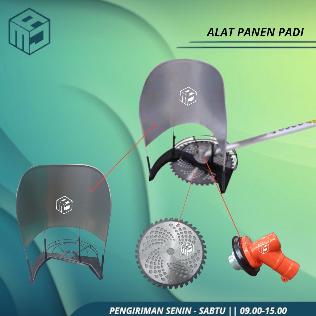 Jual Alat Panen Padi Tebeng Potong Padi Mini Tiller Alat Potong Padi ...