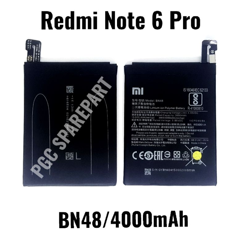 Jual Baterai BN48 Original HG 100% XiaoMi Redmi Note 6 Pro Segel HG BN-48 - Batre Batere Battery ...