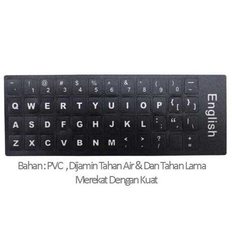 Jual Stiker Sticker Inggris English Keyboard keybord keybod kibord ...