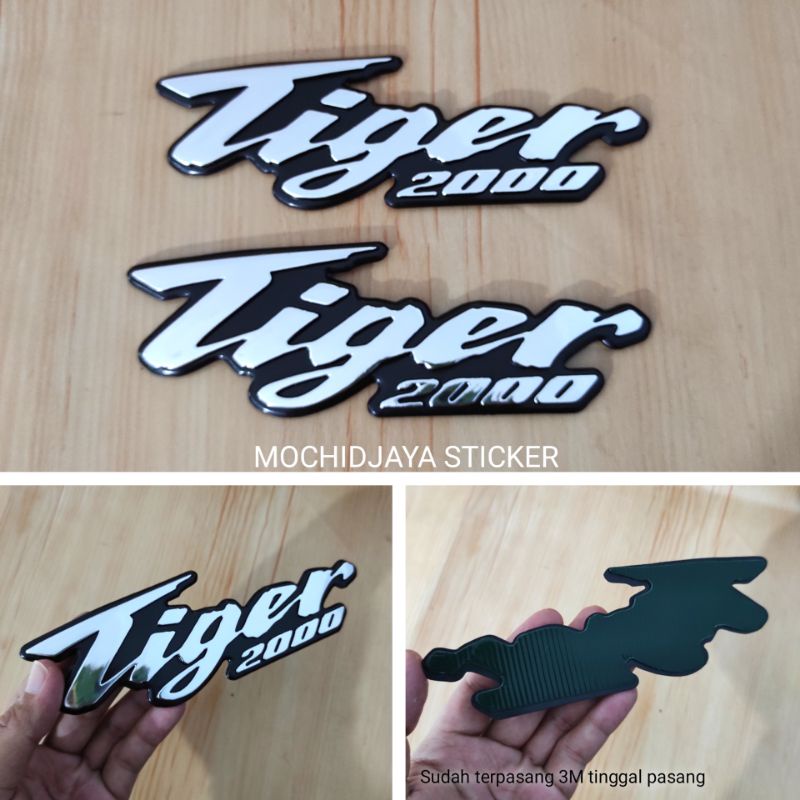 Jual Sepasang Emblem Tiger 2000 crom Emblem Tanki Tiger 2000 Bahan ...