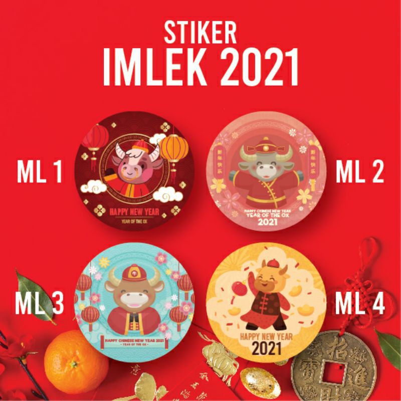 Jual Stiker Imlek 2021 / Stiker label / Stiker Kue | Shopee Indonesia
