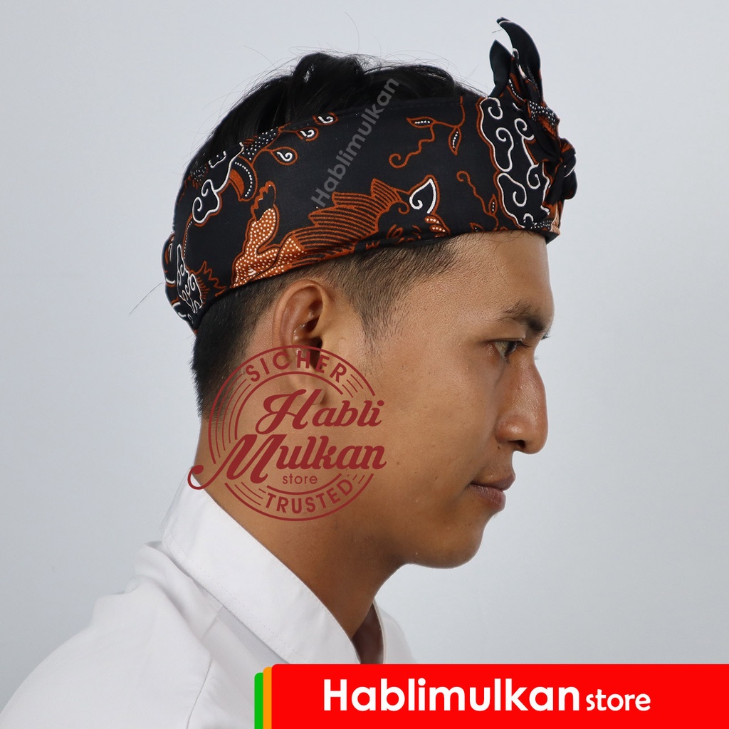Jual Iket Kepala Tradisional Sunda Jawa Batik Singo Barong Bukan Blangkon Totopong - Udeng ...