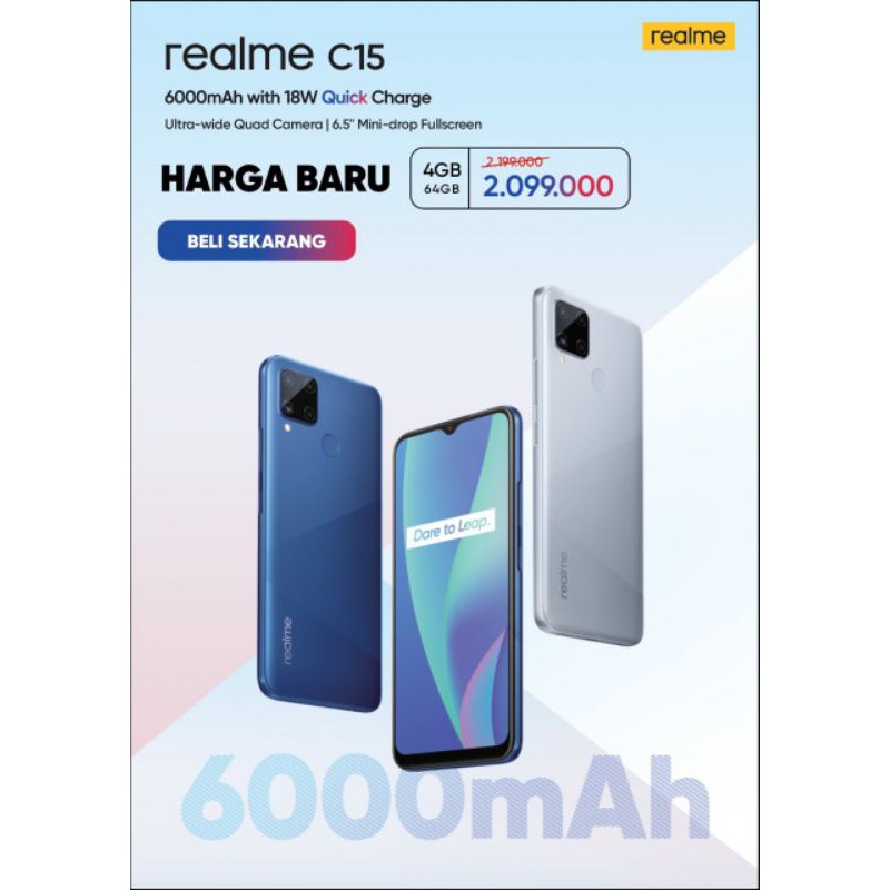 Jual REALME C15 RAM 4GB ROM 64GB | Shopee Indonesia