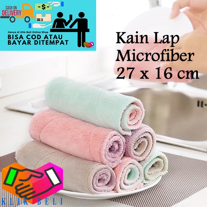 Jual Kain Lap Microfiber Serbet Dapur Anti Minyak Kain Lap Piring Bahan ...