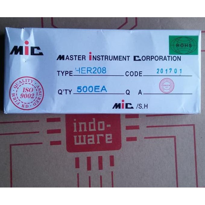Jual Dioda HER207 HER 207 diode 2A 800V invepow21 dijamin | Shopee Indonesia