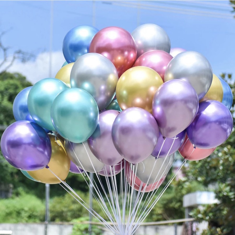 Jual Balon Latex Metalik Chrome / Metalic Balloon Chrome 12inch ...
