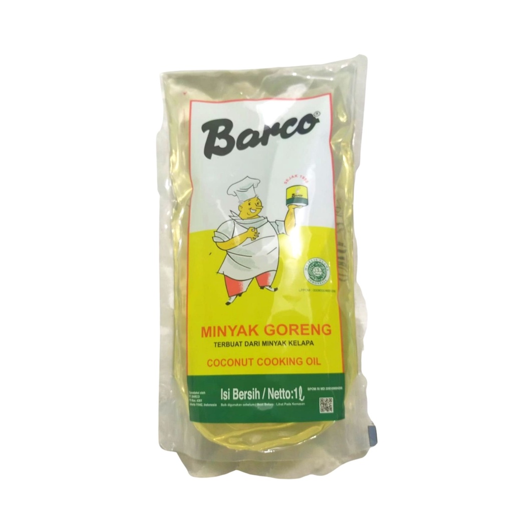 Jual Minyak Goreng Barco Kelapa 1L Refill Coconut Cooking Oil | Shopee ...