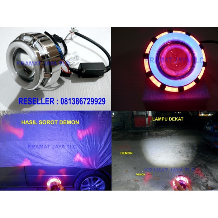 Jual PROJIE PROJECTOR MINI BULAT LED HIGH LOW 20/30 WATT + STROBO ...