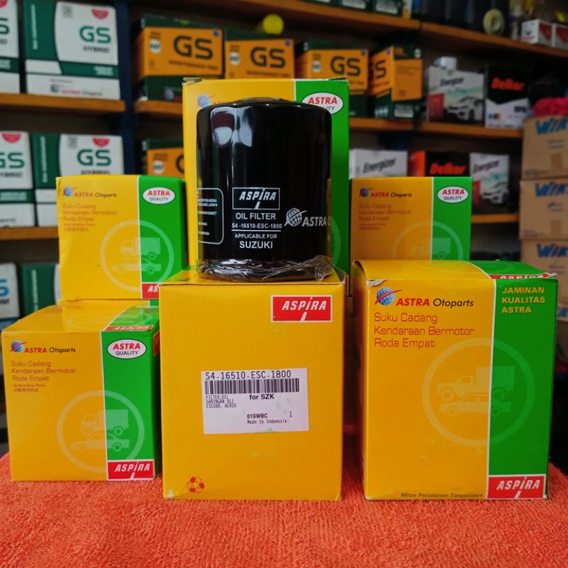 Jual Filter oli / Oil filter Aspira Aerio, Escudo, Vitara S4-16510-ESC-1800 | Shopee Indonesia