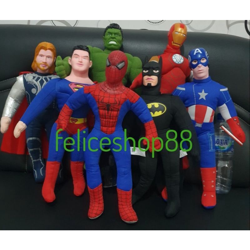 Jual Boneka avenger hulk spiderman superman thor ironman captain ...
