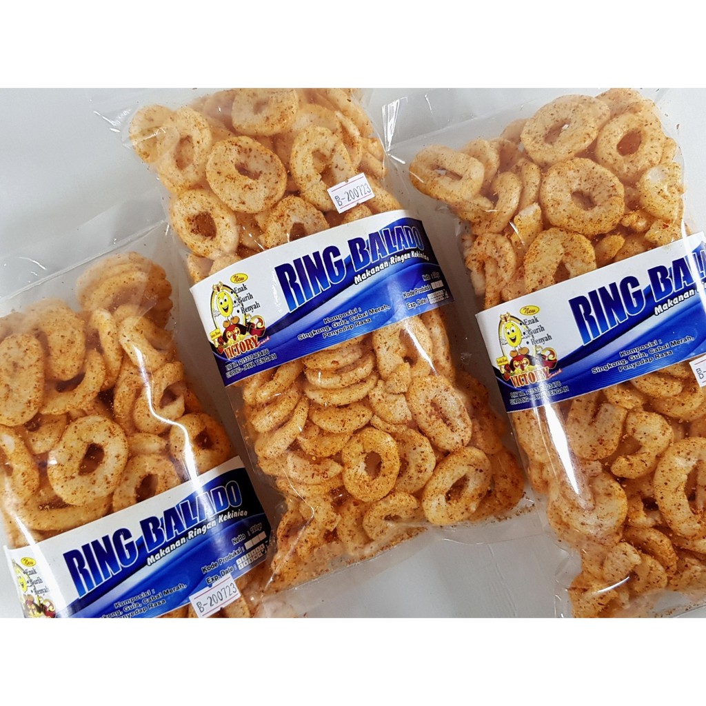 Jual Victory Snack - Camilan Ring Balado / Ring Pedas Spesial hot murah ...