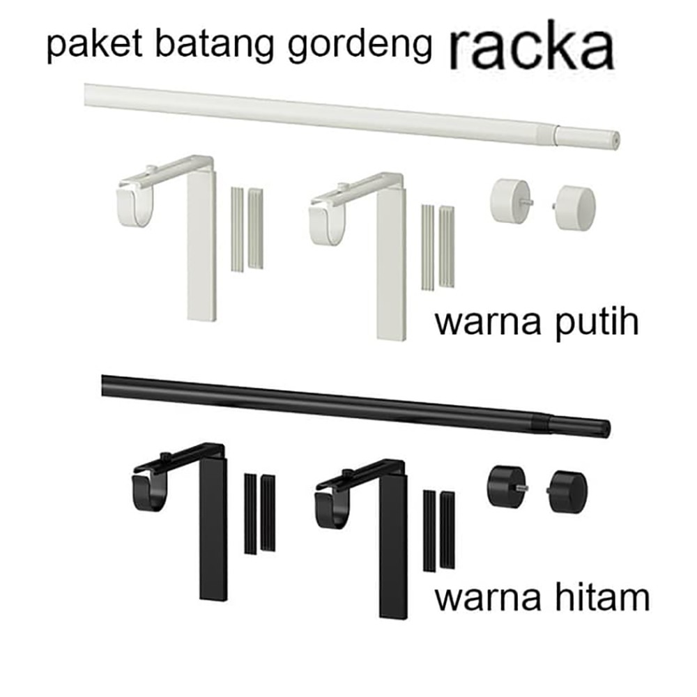 Jual Paket lengkap RACKA SINGLE paket Batang Gorden panjang 120-210 cm REL GORDEN | Shopee Indonesia