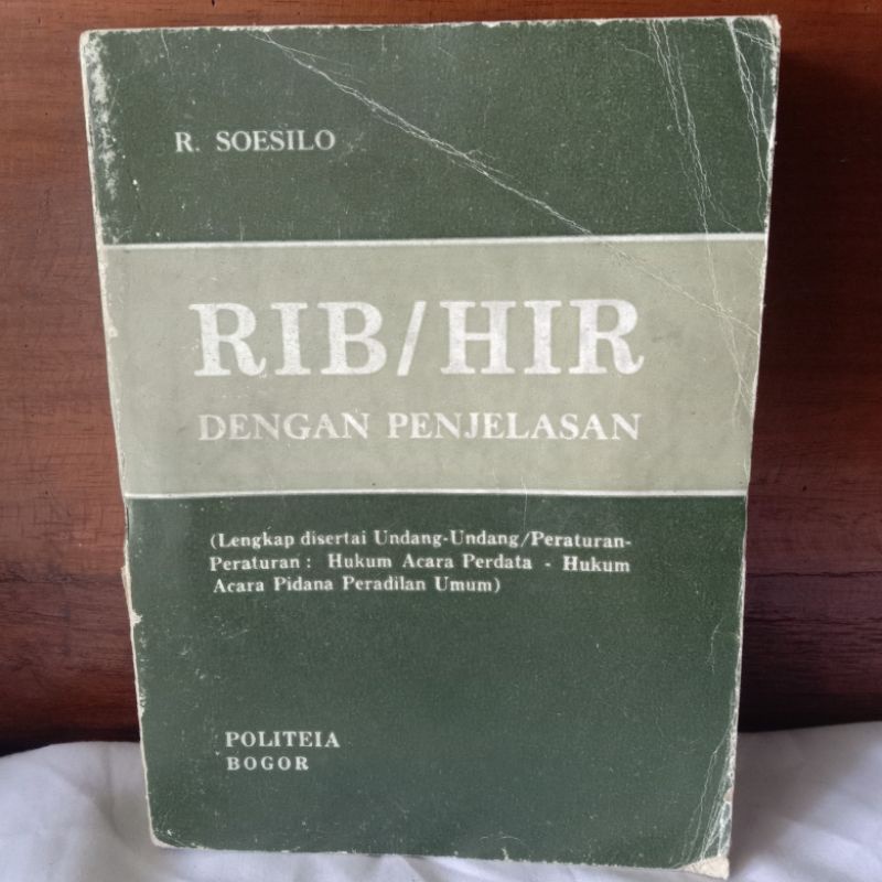 Jual RIB/HIR DENGAN PENJELASAN Oleh R.SOESILO | Shopee Indonesia