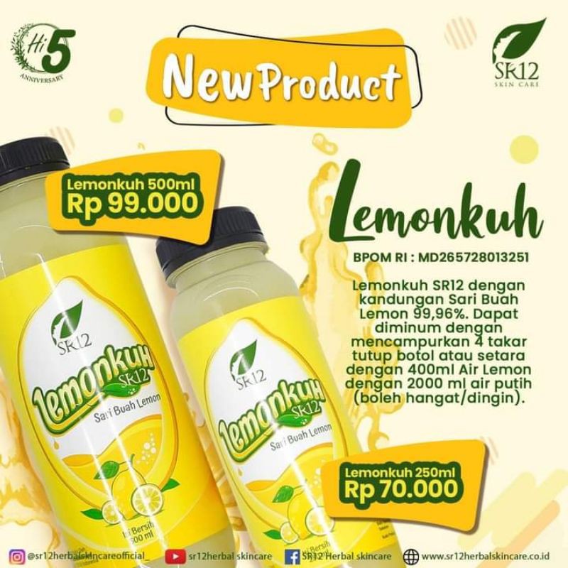 Jual SR12 Bodycare, Minuman Lemonku, Sari Buah Lemon Pilihan Teman Diet ...