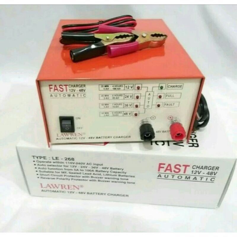 Jual Fast Charger Accu / Cas Aki ukuran 12 V - 48 V Autometic Charger ...