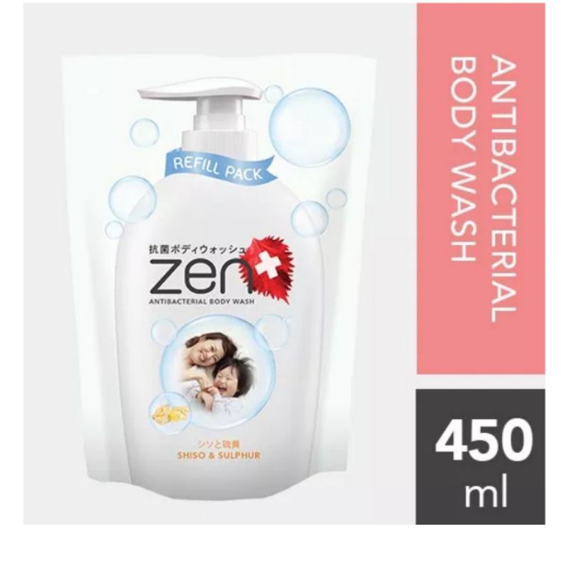 Jual Zen Antibacterial Body Wash Refill 450ml /400ml | Shopee Indonesia