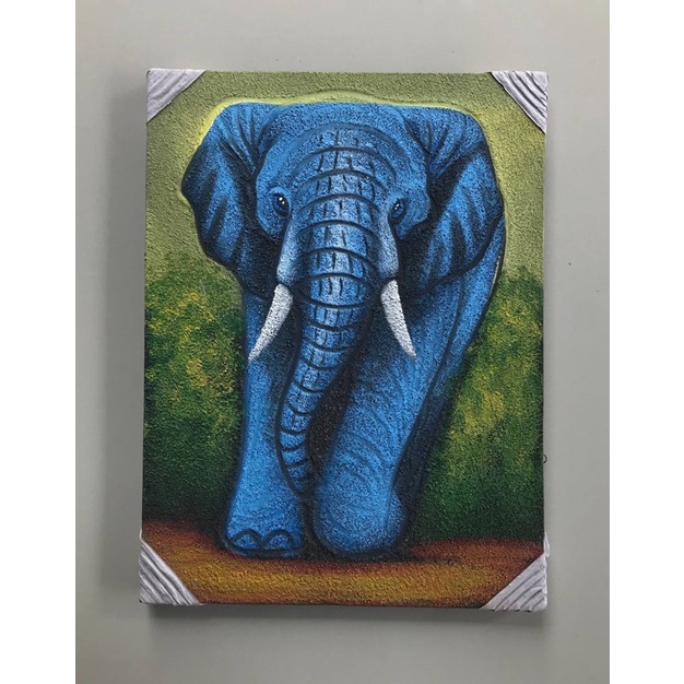 Jual Lukisan Gajah,Ukuran 30x40cm, asli buatan tangan | Shopee Indonesia