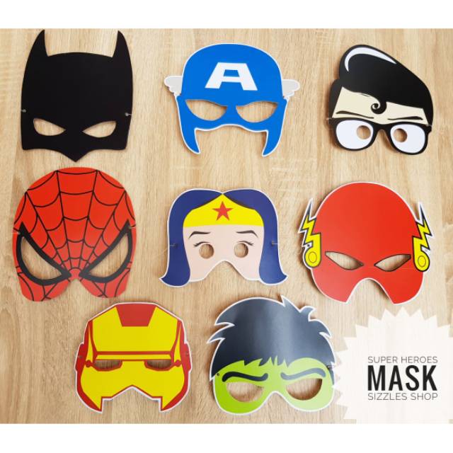 Jual Superheroes Mask Topeng Pesta Superhero Spiderman Batman Superman ...