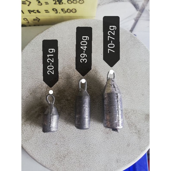 Jual Bandul pancing 1 biji Timah bandul gantung pemberat pancing ...