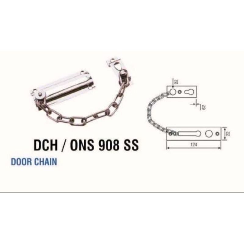 Jual Rantai Pintu Stainless Onassis 908- Door Chain Pengunci Slot ...