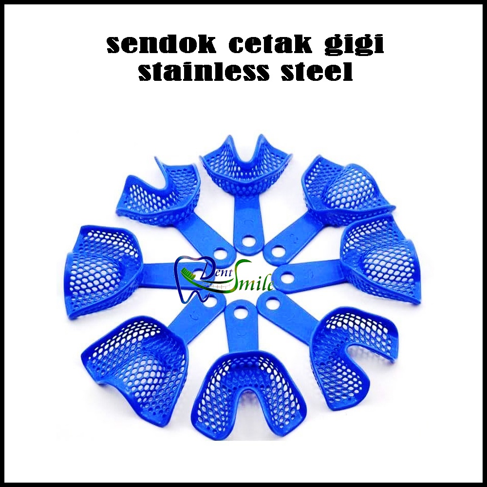 Jual Sendok Cetak gigi Dental Tray Stainless 1 set | Shopee Indonesia