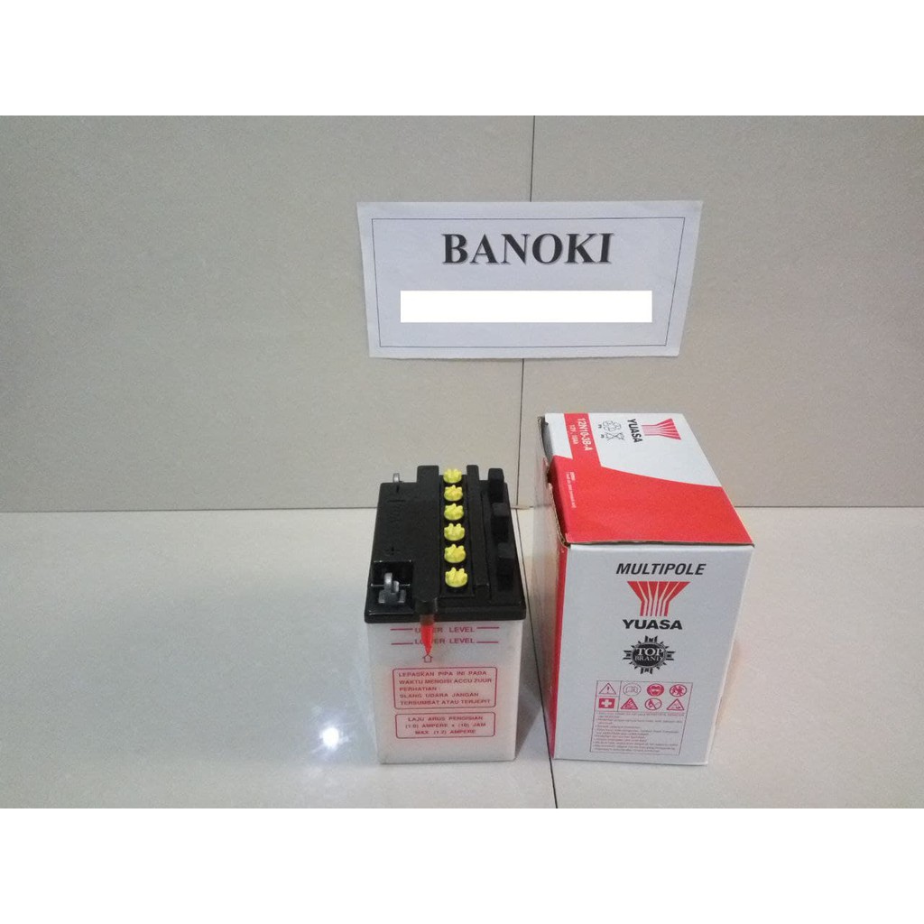 Jual AKI MOTOR VESPA P-200 XE SPARTAN YUASA BASAH 12N10-3B - A 12V/10AH | Shopee Indonesia