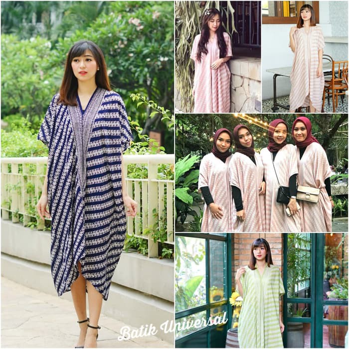 Jual KAFTAN BATIK Parang Pastel Terusan Dress Wanita Fatima-Parang BW ...