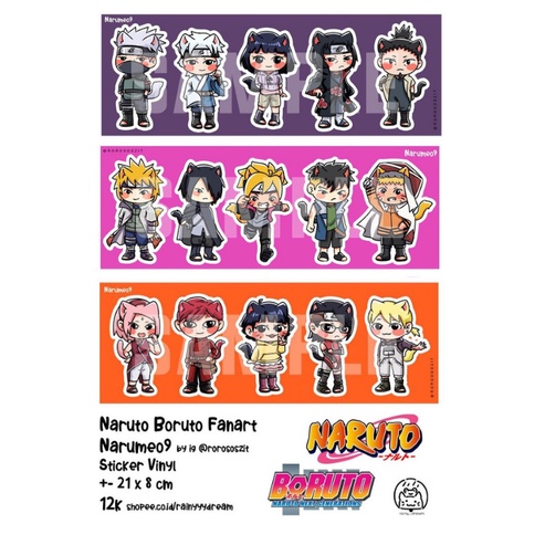 Jual STICKER ANIME BORUTO Naruto the Next Generation Narumeo9 (Naruto ...