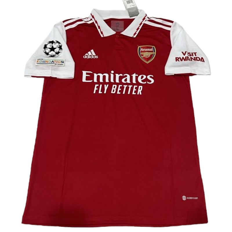 Jual BAJU BOLA JERSEY ARSENAL HOME FULL PATCH UCL 2022/2023 | Shopee ...
