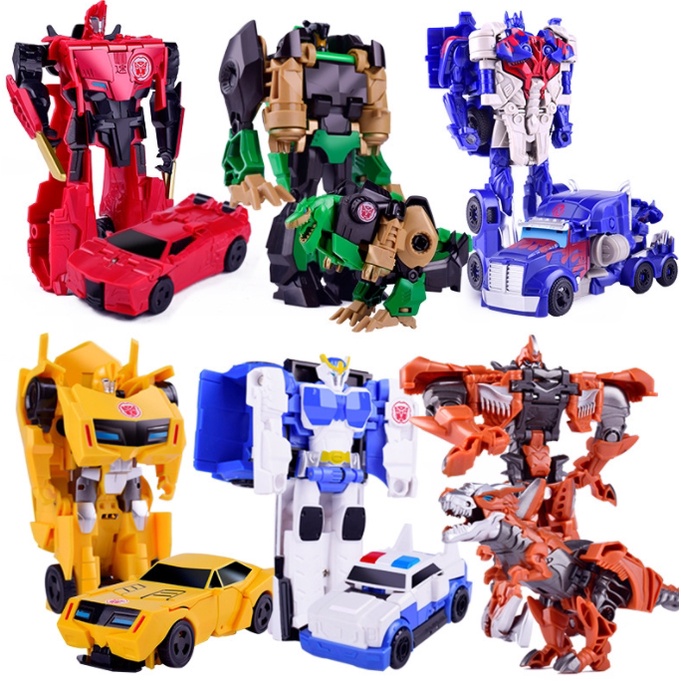 Jual Mainan Anak Robot Deformation 2 in 1 Action Figure Optimus Prime Bumblebee Megatron 6 Model ...