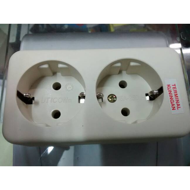 Jual Stop Kontak stopkontak multi outlet Uticon ekstension 2 lubang ST ...