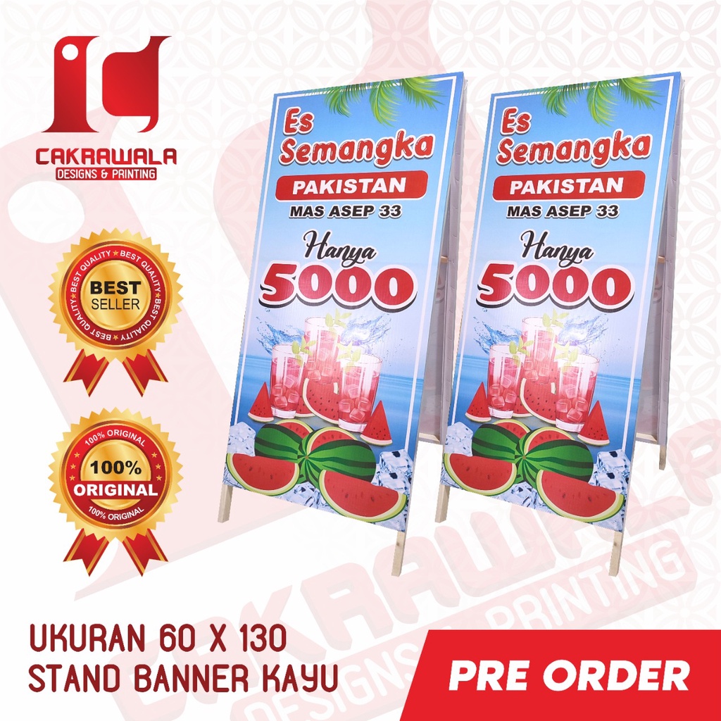 Jual STAND BANNER KAYU UKURAN 60 X 130 - SEGITIGA BANNER KAYU ...