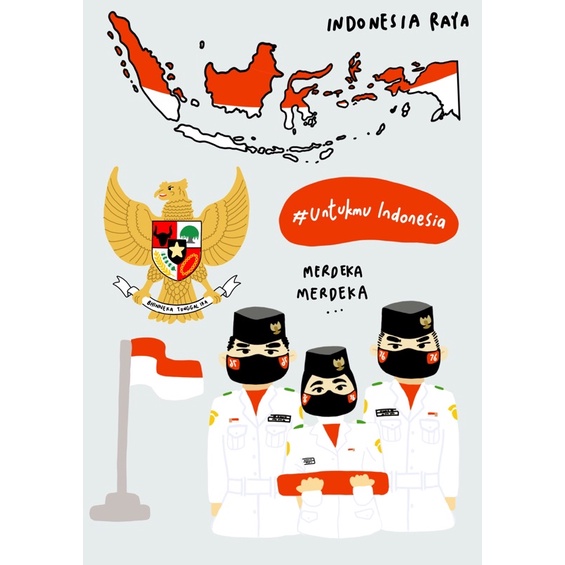 Jual sticker sheet indonesia merdeka | Shopee Indonesia