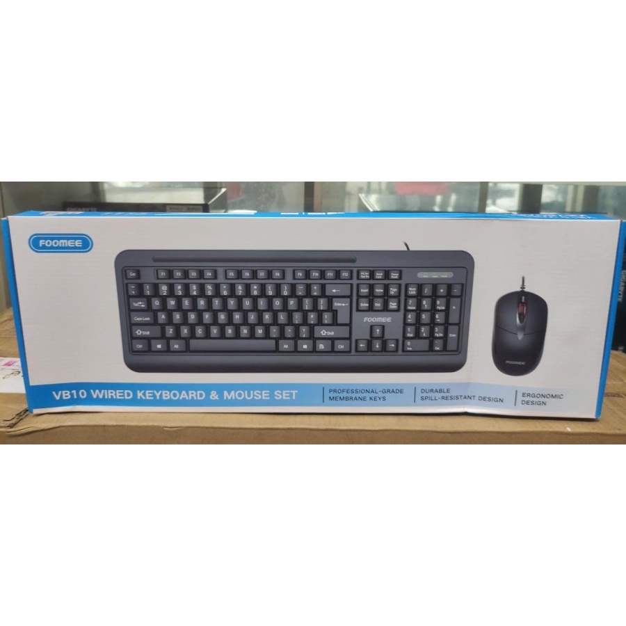Jual Foomee Vb10 Combo Set Wired Keyboard Mouse Shopee Indonesia