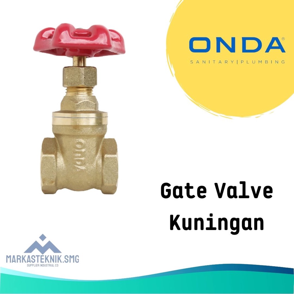 Jual Onda Stop Kran / Gate valve 1" Kuningan 1 inch Keran Putar ...