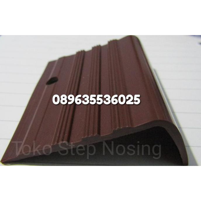 Jual Step nosing karet / list tangga karet coklat polos AP181 | Shopee ...